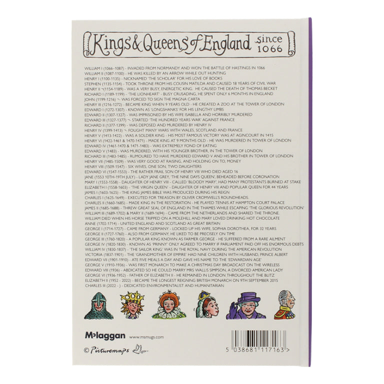 Kings & Queens of England Picturemap Notebook – Time Team