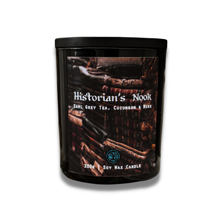 Historian's Nook Candle | Earl Grey Tea, Cucumber, and Musk – Time Team